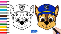 汪汪队阿奇头像简笔画儿童绘画宝宝学画画一步一步画画教程PAW ...
