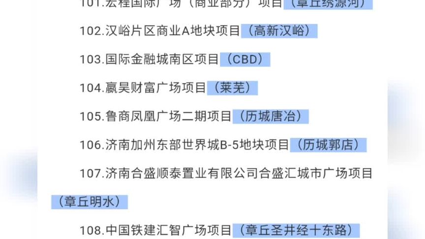 2022年济南市重点项目名单出炉(三),看看都在哪里!#新闻