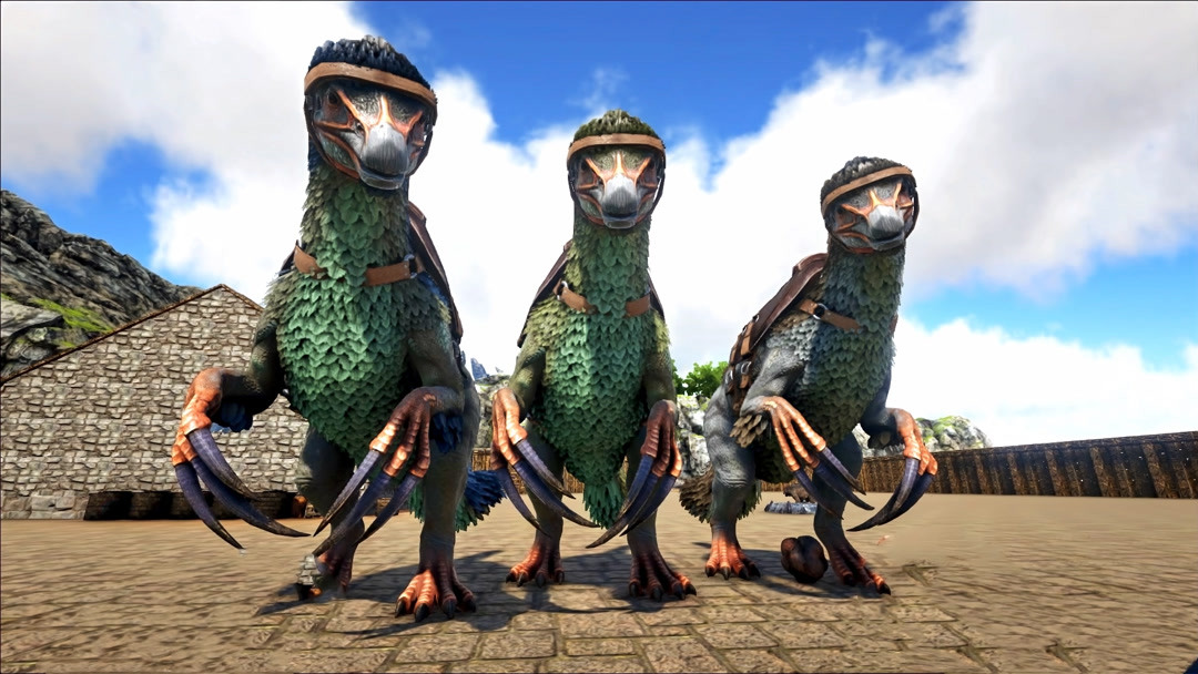 方舟生存进化 傻憨憨抓恐龙 11 带多米蓝好帅捕捉镰刀龙