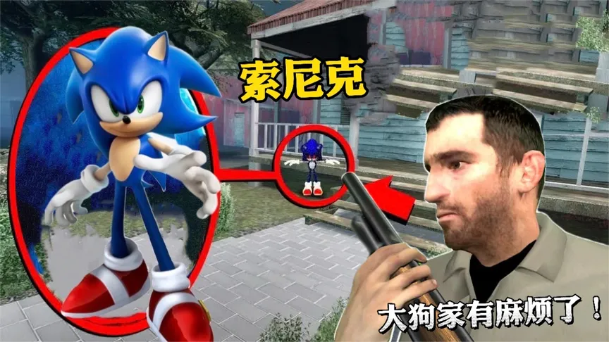 盖瑞模组:不请自来的音速小子索尼克,大狗的家差点被拆了!