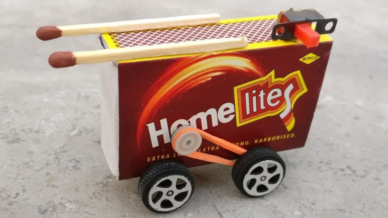 火柴实验室:如何在家做电动玩具车,火柴盒迷你车!