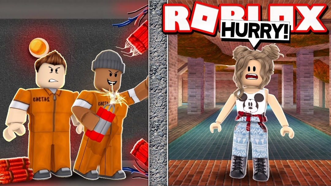 Roblox越狱逃生模拟器:炸药挖掘地道!被警察追着打?小格解说