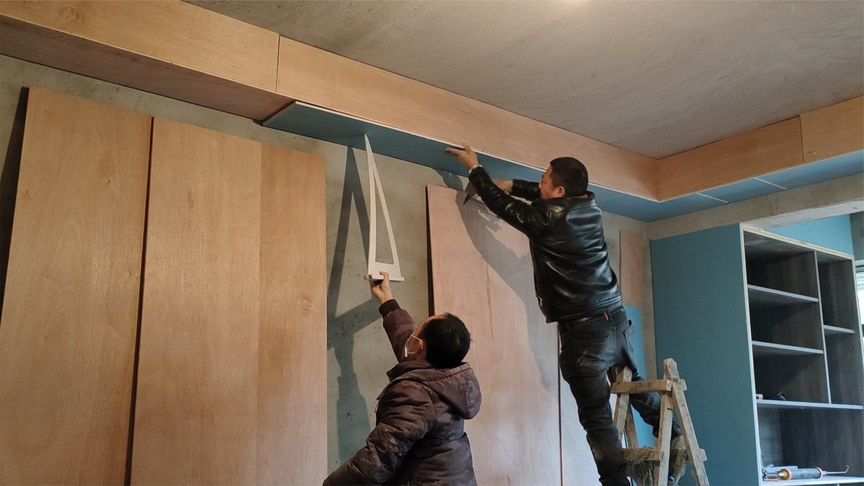 网红双眼皮吊顶真好看,今天又做一户,带您看看制作全过程