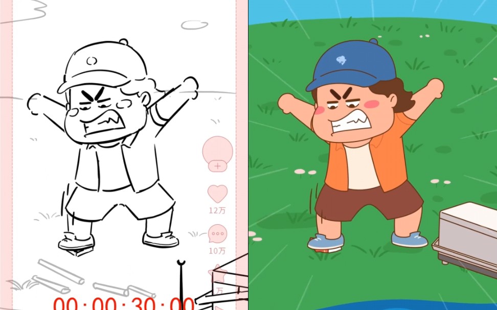 mg动画制作流程,动画短视频制作分镜vs成片