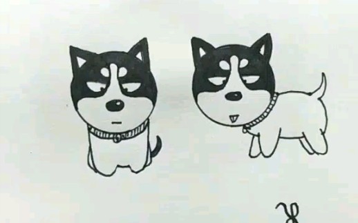 如何简单快速画一只小狗狗