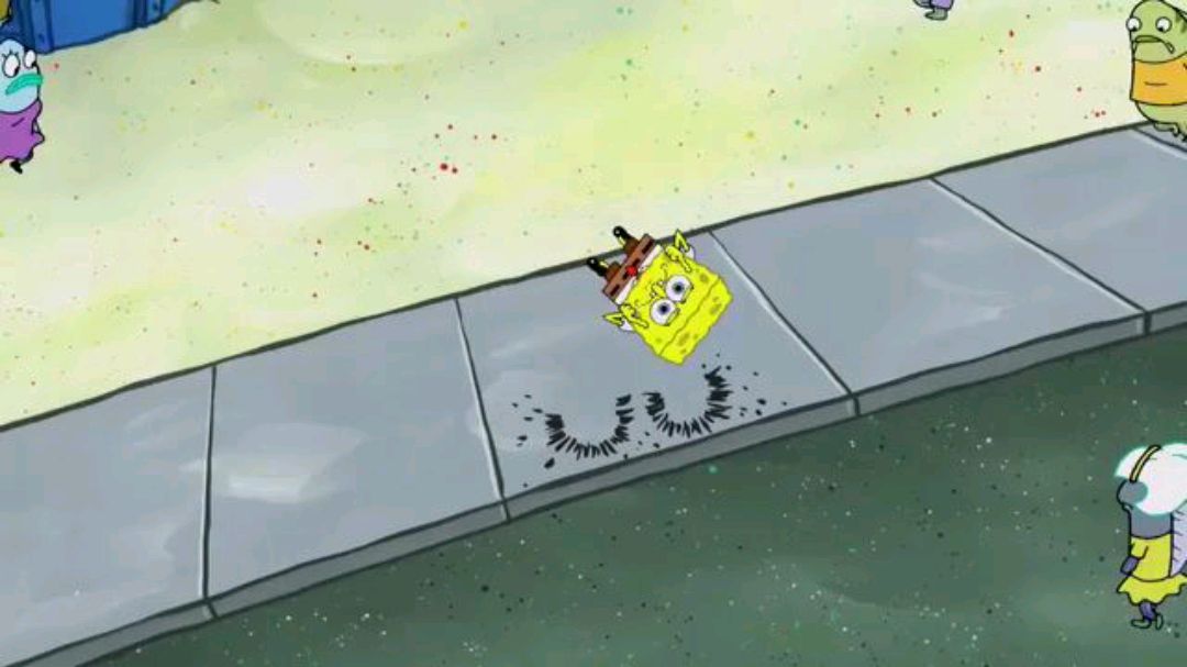 海绵宝宝拇指受伤了,他做不了蟹黄堡了,海绵宝宝好难过呀