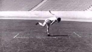 这兄弟射标枪的动作挺到位,但最后落点让人大跌眼镜