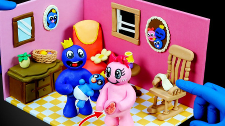 黏土模型:用聚合物黏土制作蓝朋友一家!