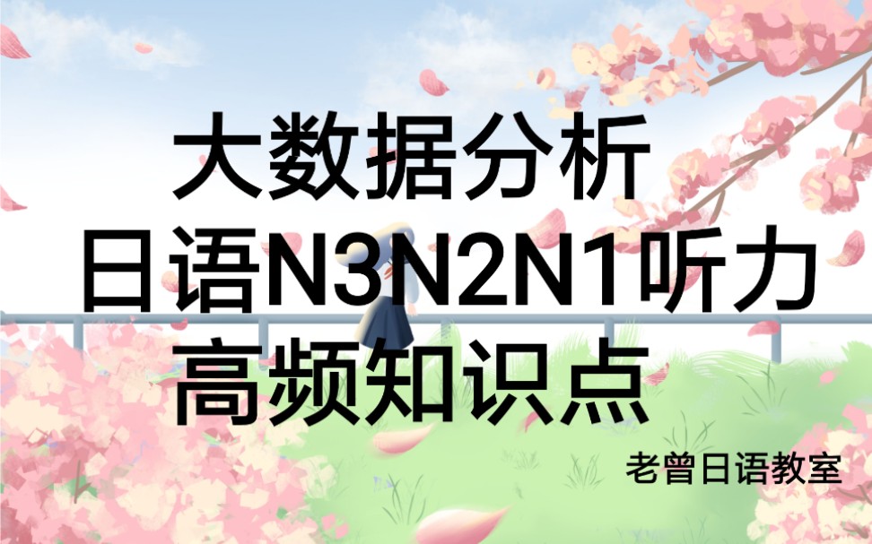 [日语能力考试]基于数据分析的日语能力考试听力高频知识点和重难点(...
