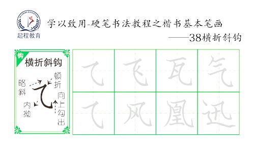 学以致用—硬笔书法教程之楷书基本笔画38横折折撇