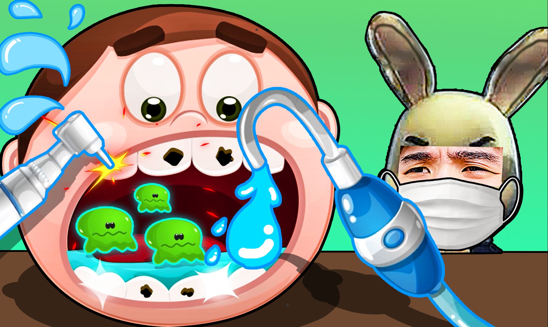 牙医模拟器 潜伏在人类的牙齿里的外星人,被我用奥特光波喷飞啦