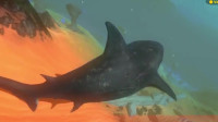 大白鲨挑战巨齿鲨,级数高了就是厉害
