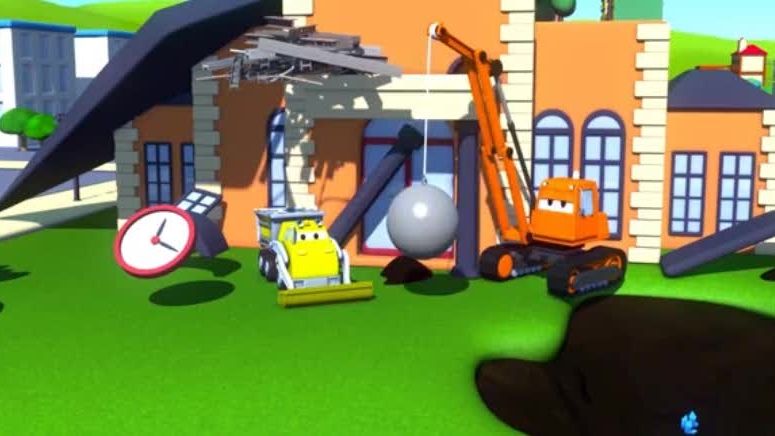 超级卡车:卡尔变身电磁起重机清理公路上的金属垃圾