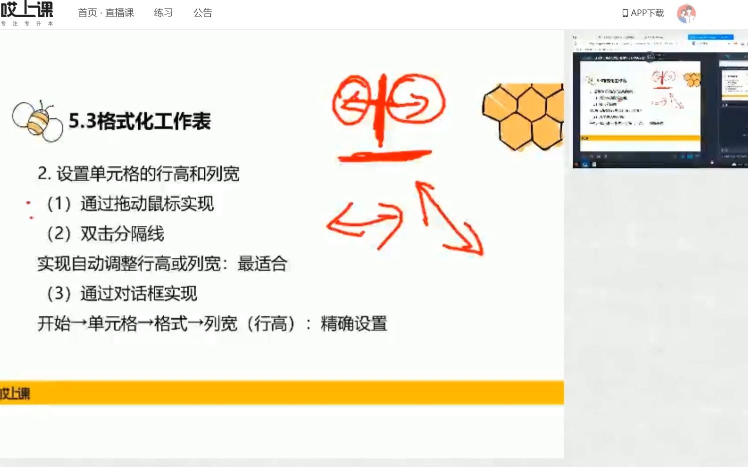 【专升本】计算机-第27次课-格式化工作表+数据处理
