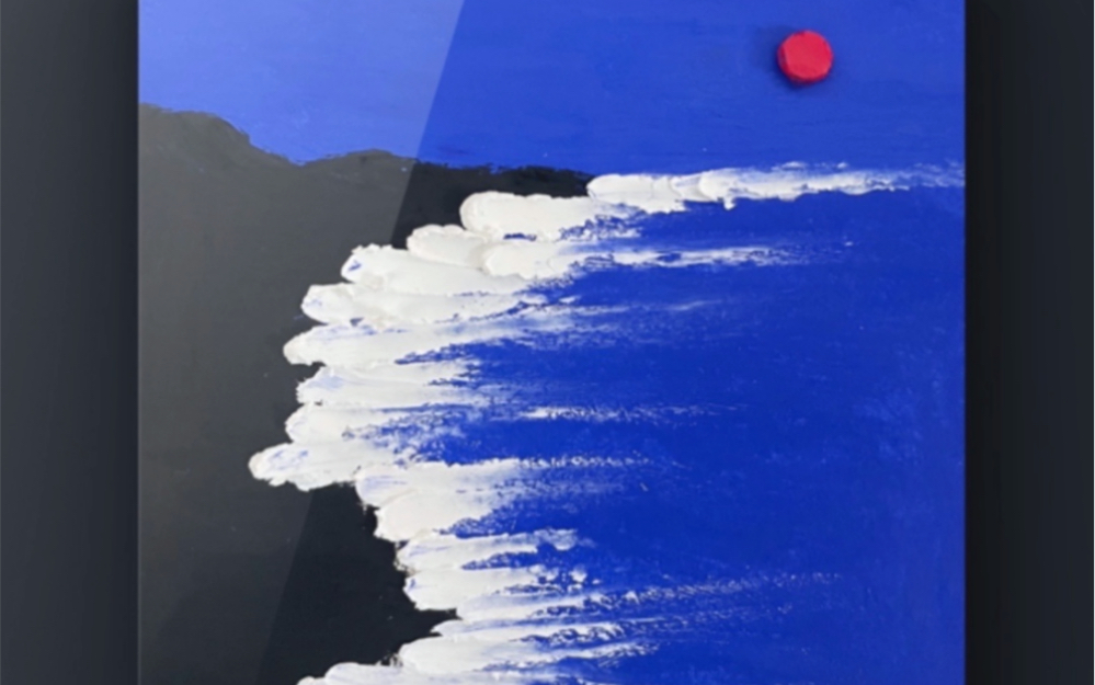 油画棒|午夜的大海给予人强烈的视觉冲击(视频教程)新手入门!