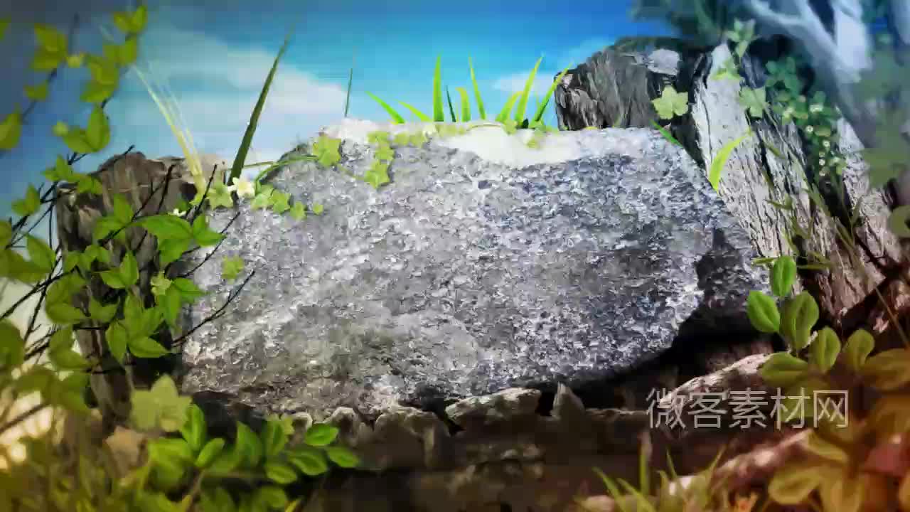 3408 梦幻绿色森林动态舞台led背景视频微客素材网