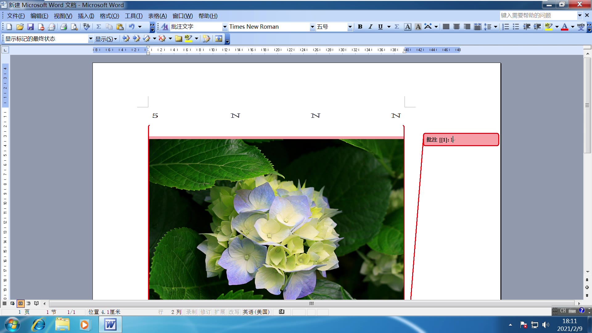 Word2003如何添加和删除批注
