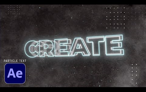 【AE教程|油管搬运|排版文本动画】3D粒子文本效果