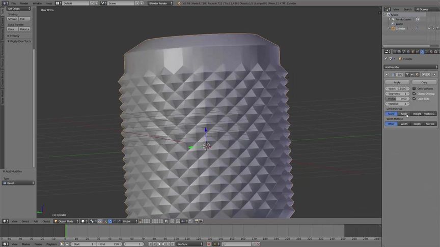 Blender 制作钻石表面效果