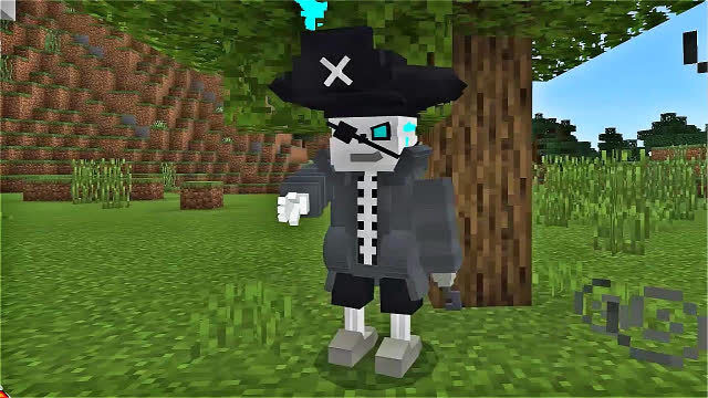 我的世界传说之下海盗Sans模组,好不容易又找到一个
