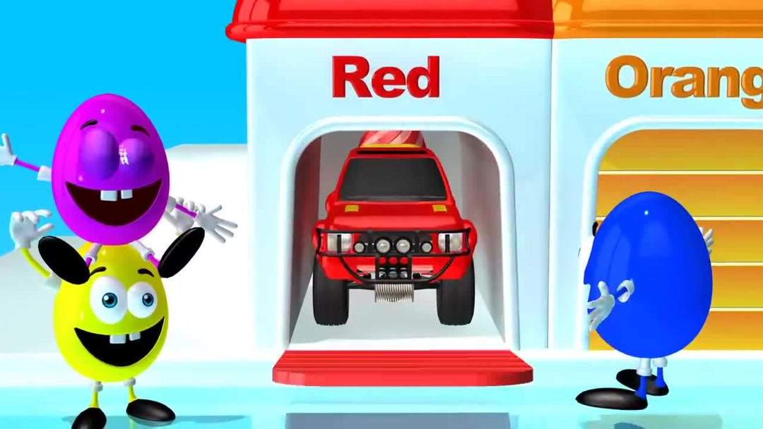 创意儿童学习颜色玩具汽车总动员动画视频03