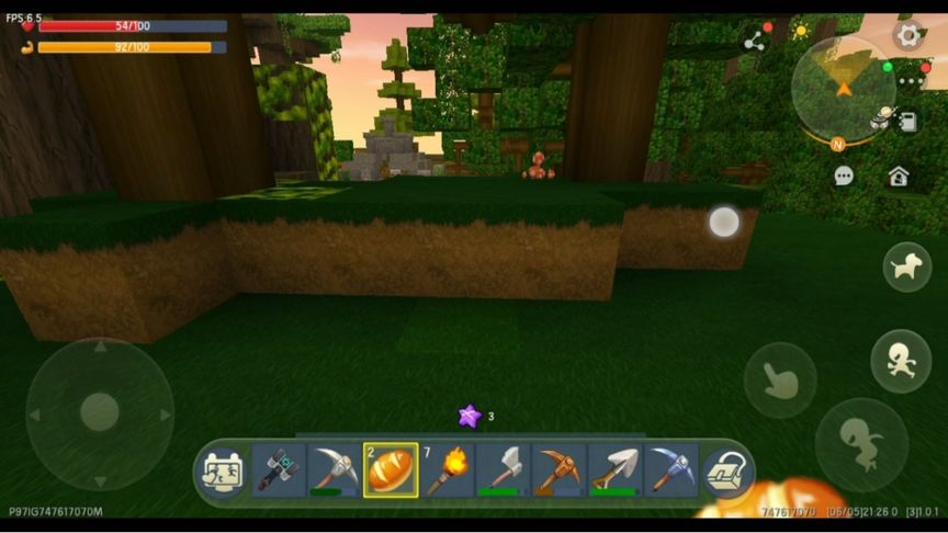 迷你世界新生存4:挖矿回来,神清气爽,半路遇到真雨林遗迹。