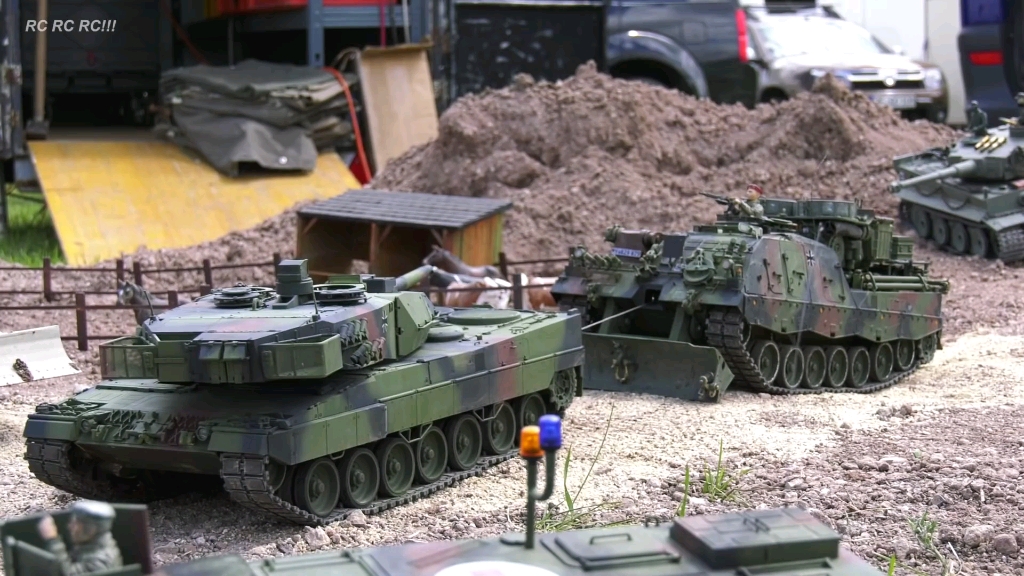 RC遥控坦克模型沙盘系列 令人惊叹的 RC模型坦克 - 军用车辆 [1080P...