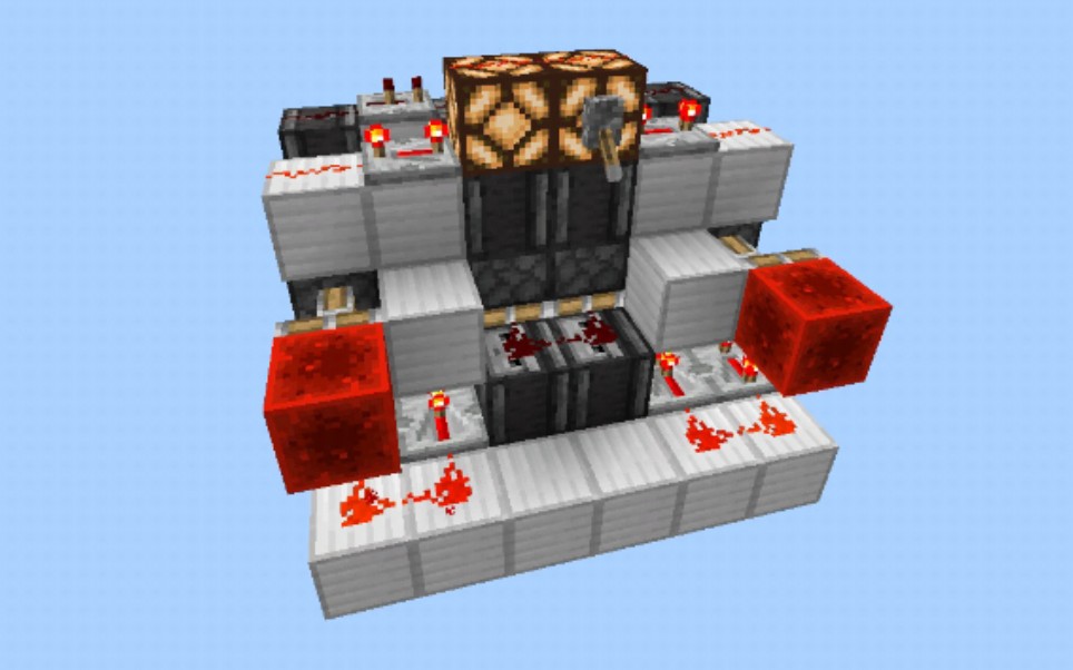 【原创】我的世界红石活塞门 2x2上吸门Minecraft手机版基岩版
