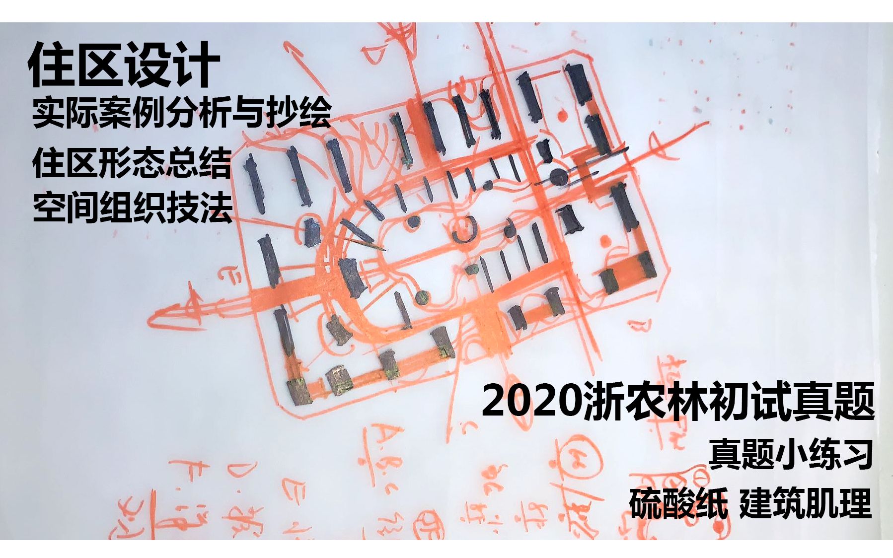 22城乡规划考研快题导学——: 住区空间形态总结 空间组织技法 2020...