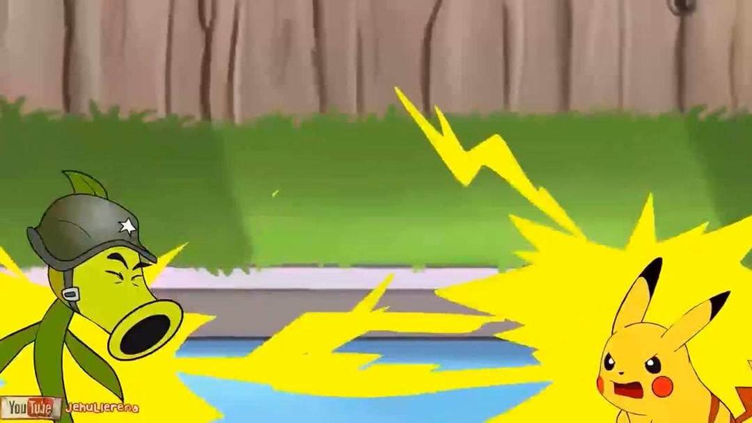 植物大战僵尸动画 大战皮卡丘,向日葵挺身而出 (20)植物大