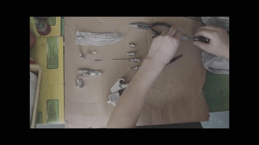 #喷漆枪 精品W71喷漆枪从组装到测试