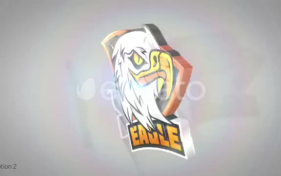 现代极简风格的轮廓勾勒后3D标志翻转演绎动画AE模板