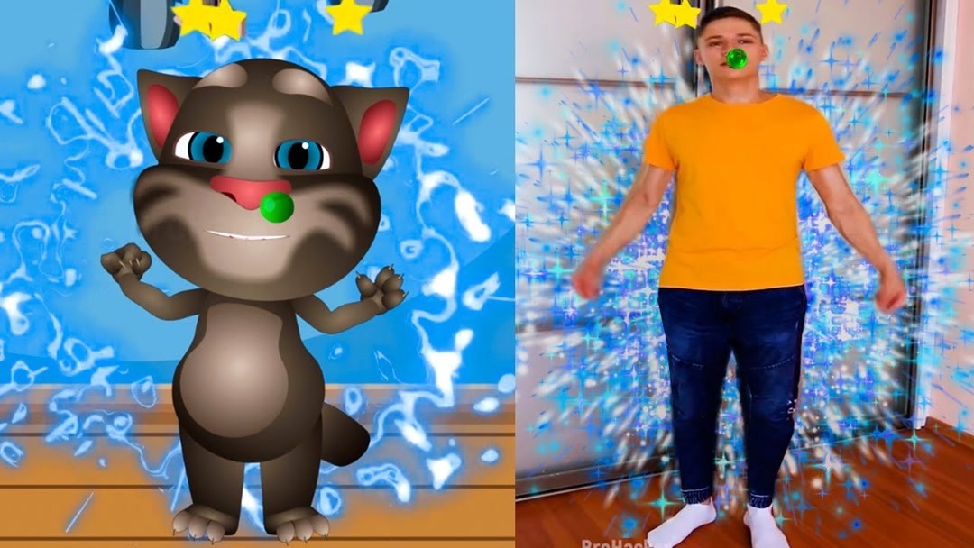 搞笑模仿秀:皮特和汤姆猫一起跳健美操,憨憨的动作,有趣又搞笑