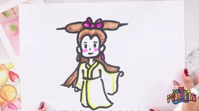 手工简笔画:白素贞怎么画