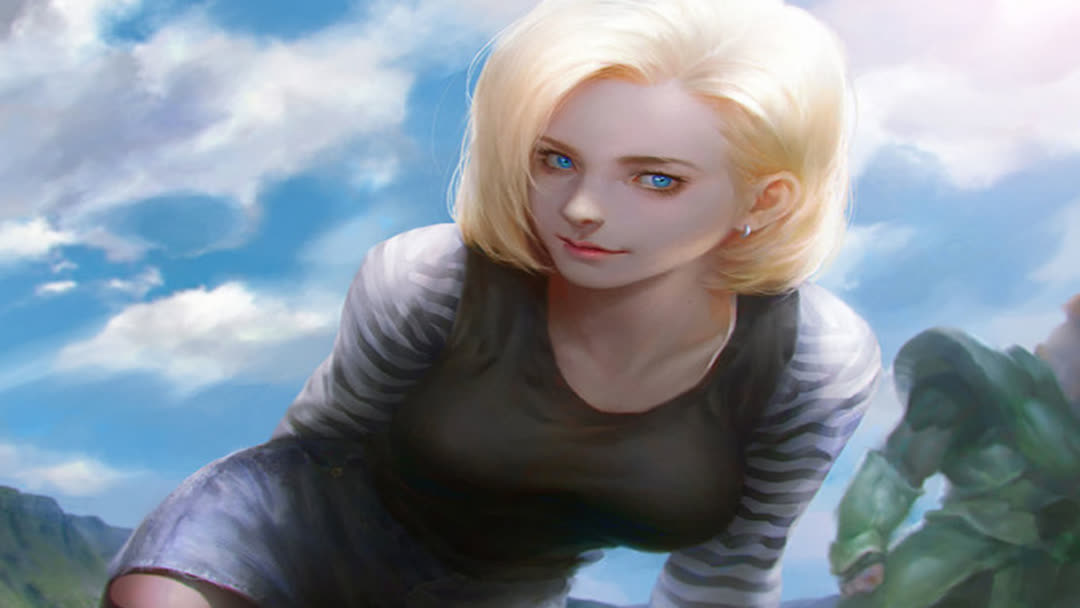 龙珠漫画第一人气女王人造人18号zbrush雕刻