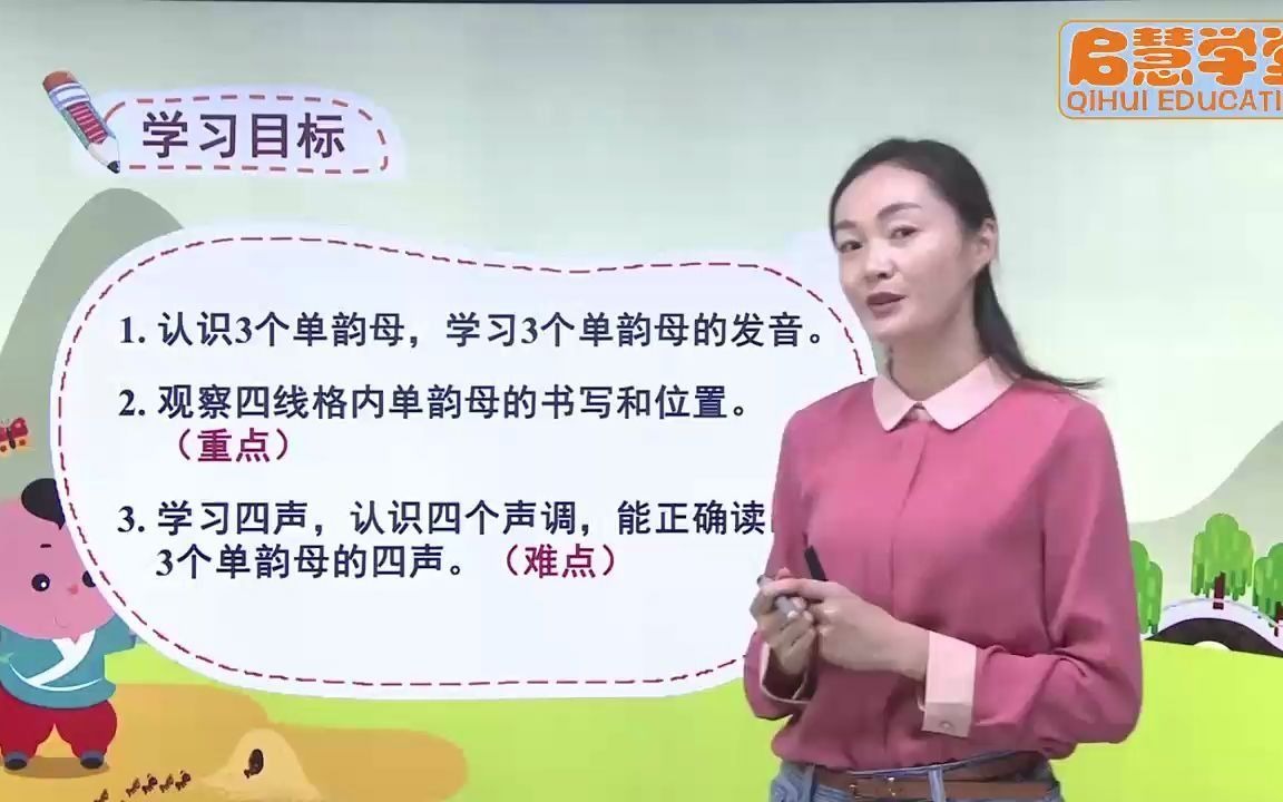 幼小衔接小学一年级语文基础汉语拼音视频教学课程