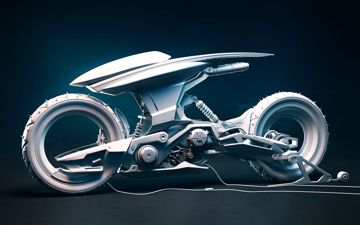 【3DMAX建模】摩托概念车:从零开始教你如何造车,3dmax零基础建模...