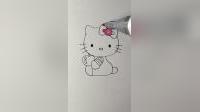 简笔画教程:可爱的凯蒂猫