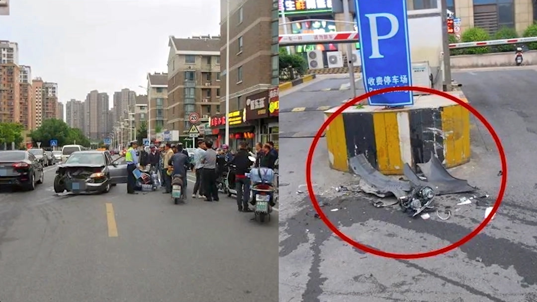 马路杀手?镇江一女司机油门当刹车连撞带碰,监控曝光惊险瞬间!