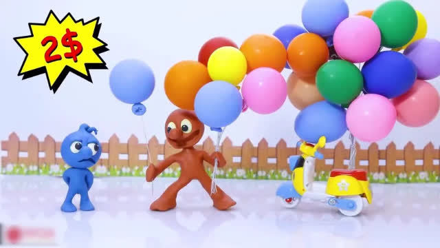 粘土动画,小泥人卖气球,为了销量拼了老命