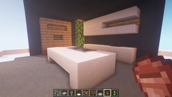 我的世界- 如何建设现代化的工作厨房Modern Working Kitchen