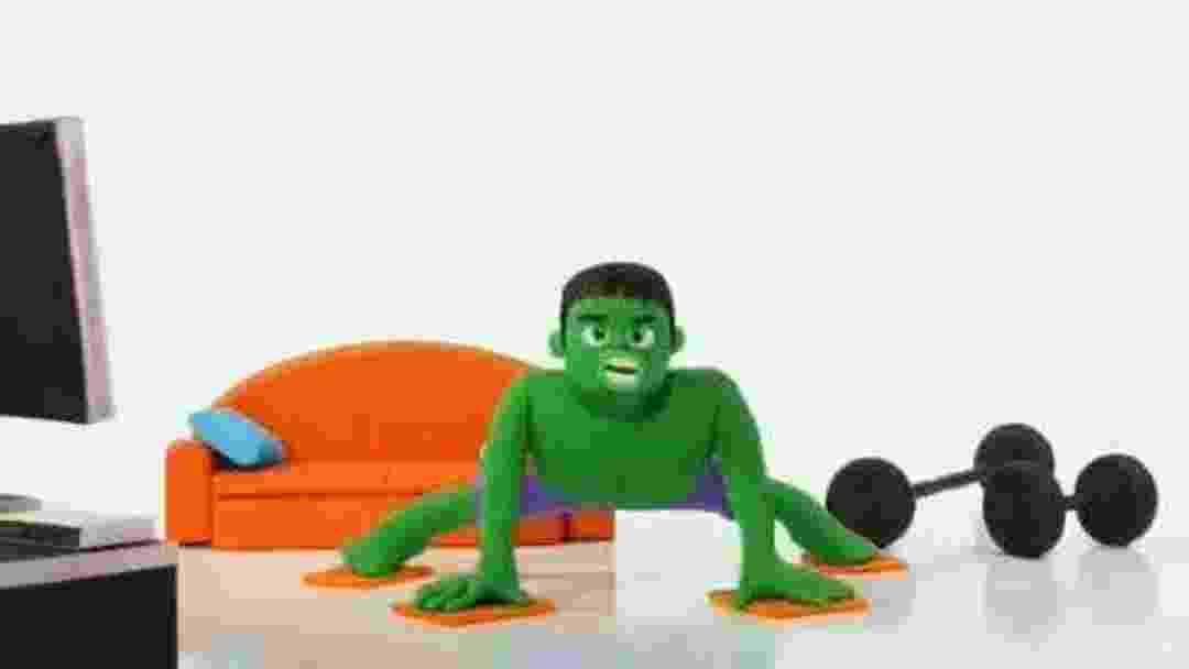 儿童动画:绿巨人都是这样锻炼身体的