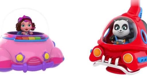 熊猫宝宝开飞船来玩益智积木 决心好大 益智动画学英语