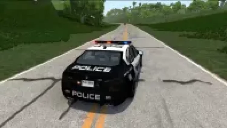 BeamNG模拟警车汽车碰撞