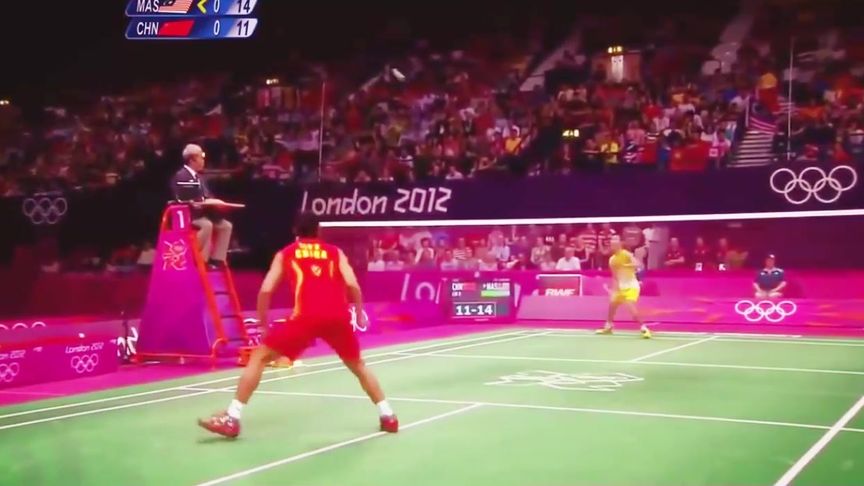 羽毛球 低角度欣赏:林丹VS李宗伟