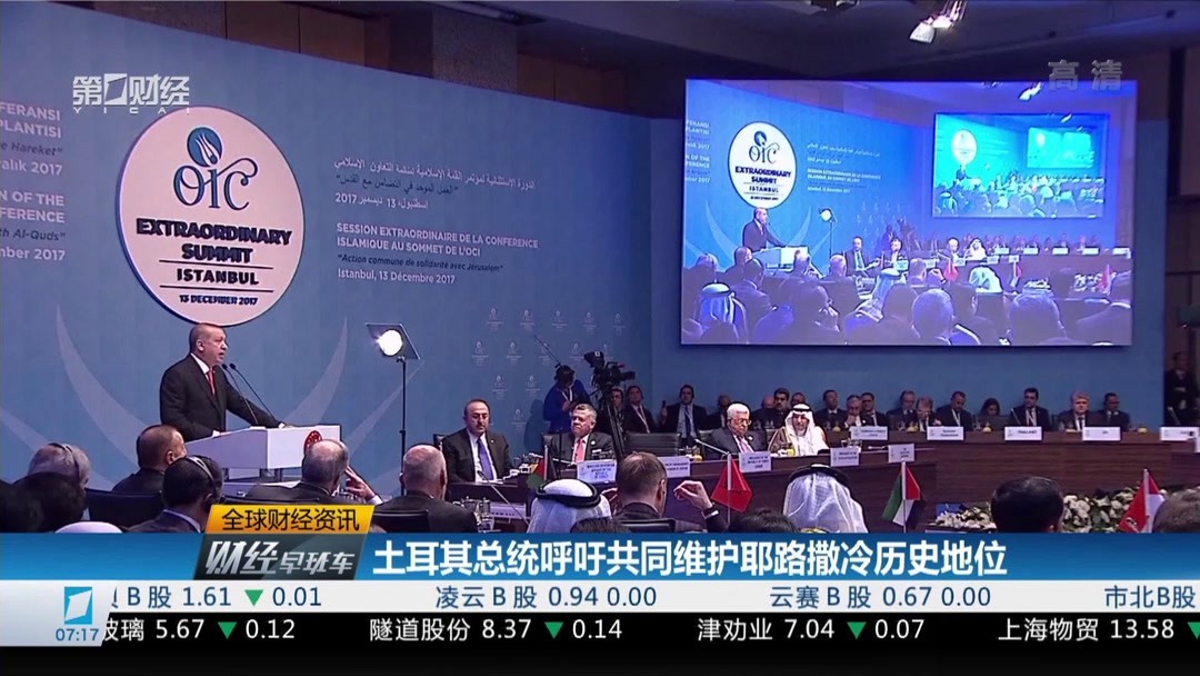 土耳其总统呼吁共同维护耶路撒冷历史地位