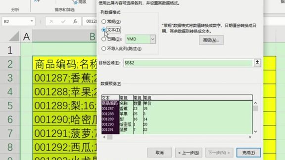 分列拆分数据格式控制不变#excel #excel教学 #办公软件技巧