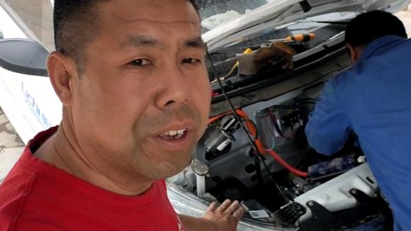 滨州强哥改装一台丽驰电动车増程器,自行设计自己动手丰衣足食