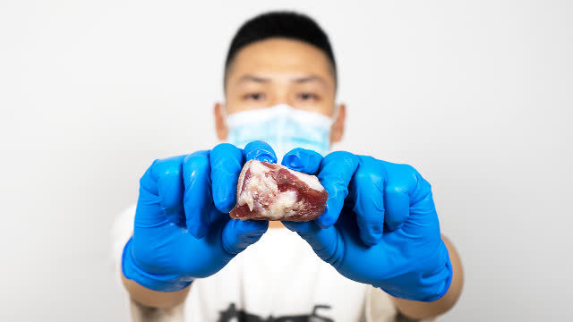 变质猪肉放大1500倍,无数细菌和微生物在游动,太壮观了!