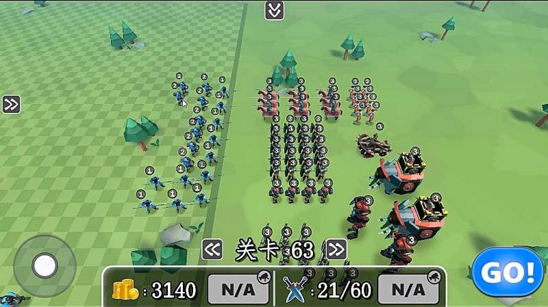 史诗战斗模拟器2:骑兵放在左上方,自爆兵替换巨人,保护弩车